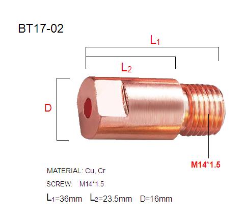 BT17-02 ф16x36 Contact Tip for the submerged arc welding machine